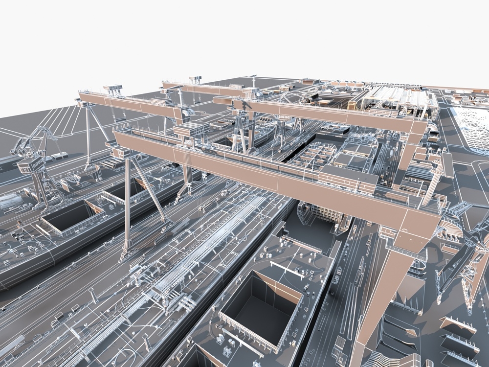 Ship shipyard 3D model - TurboSquid 1385639