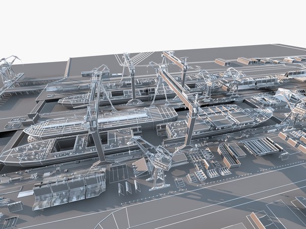 Ship shipyard 3D model - TurboSquid 1385639
