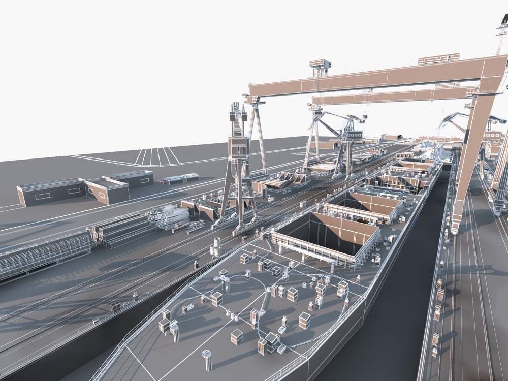 Ship shipyard 3D model - TurboSquid 1385639