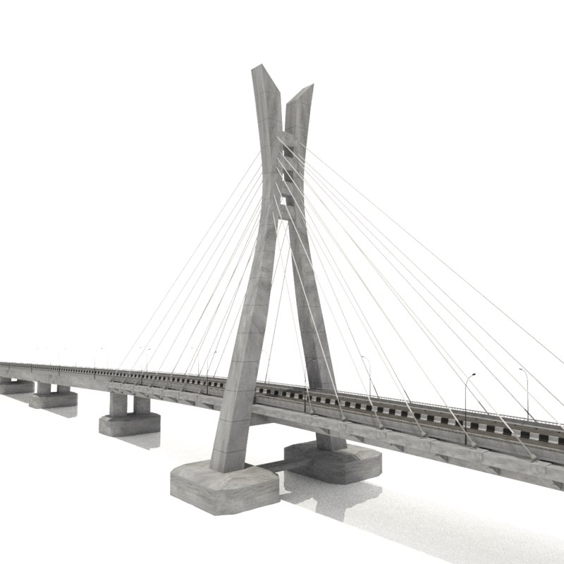 Lekki ikoyi bridge lagos 3D model - TurboSquid 1386783