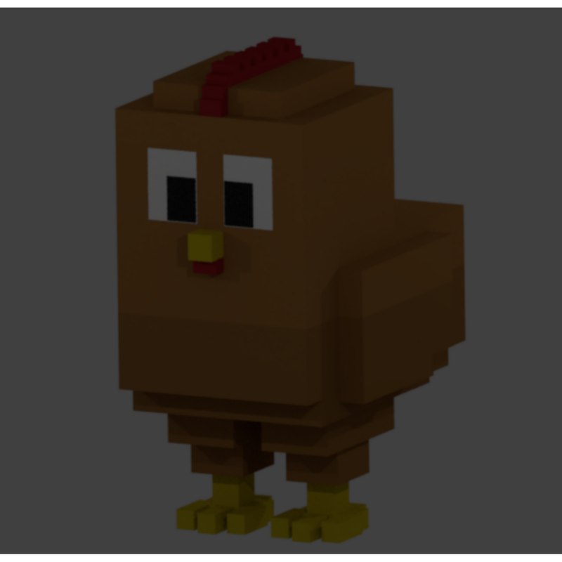 Chicken voxel 3D model - TurboSquid 1385762