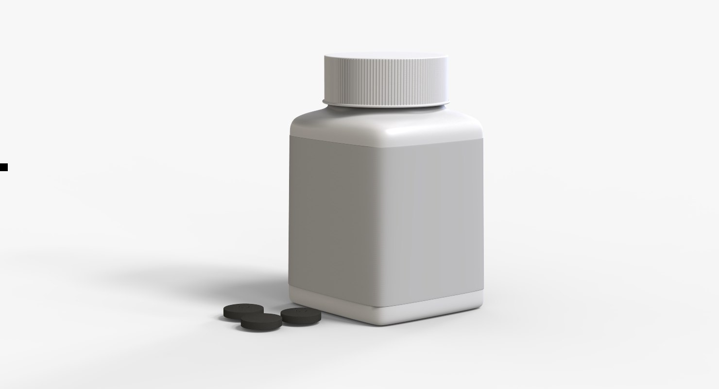 3D medical drug plastic container model - TurboSquid 1385829