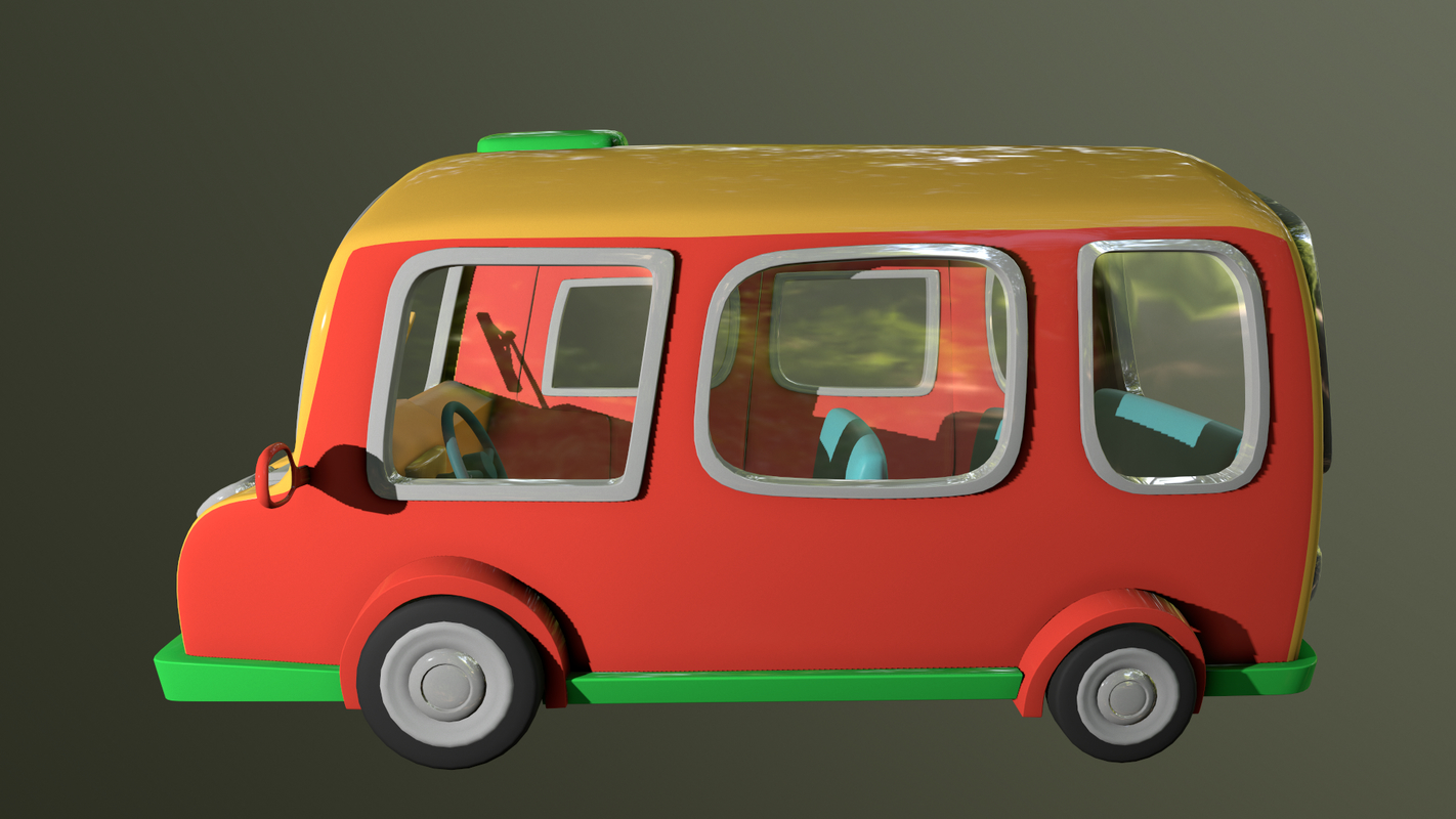 Bus cartoons 3D model - TurboSquid 1385851