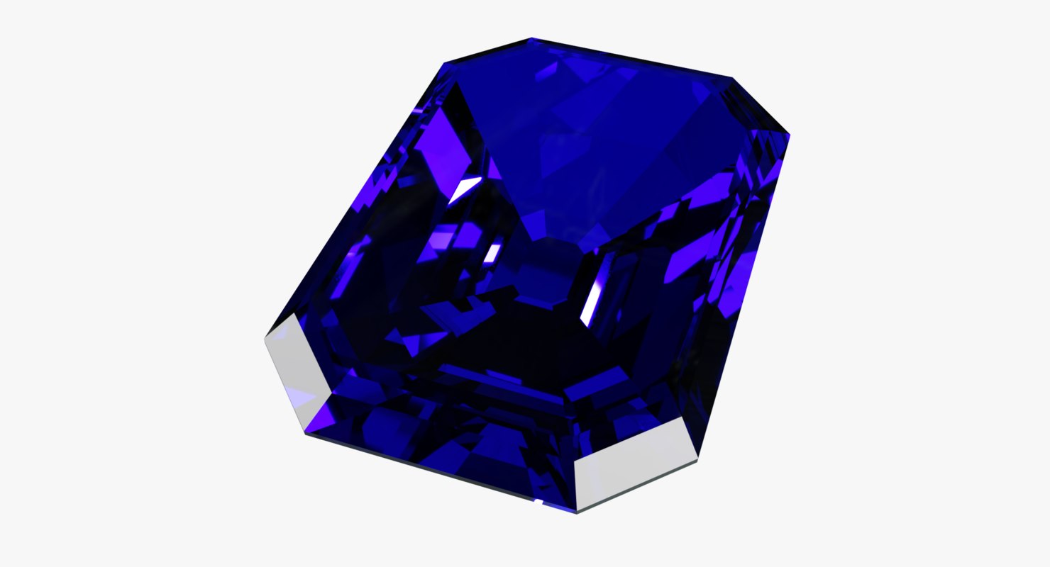 Blue Kashmir Sapphire 3d Model Turbosquid 1386204