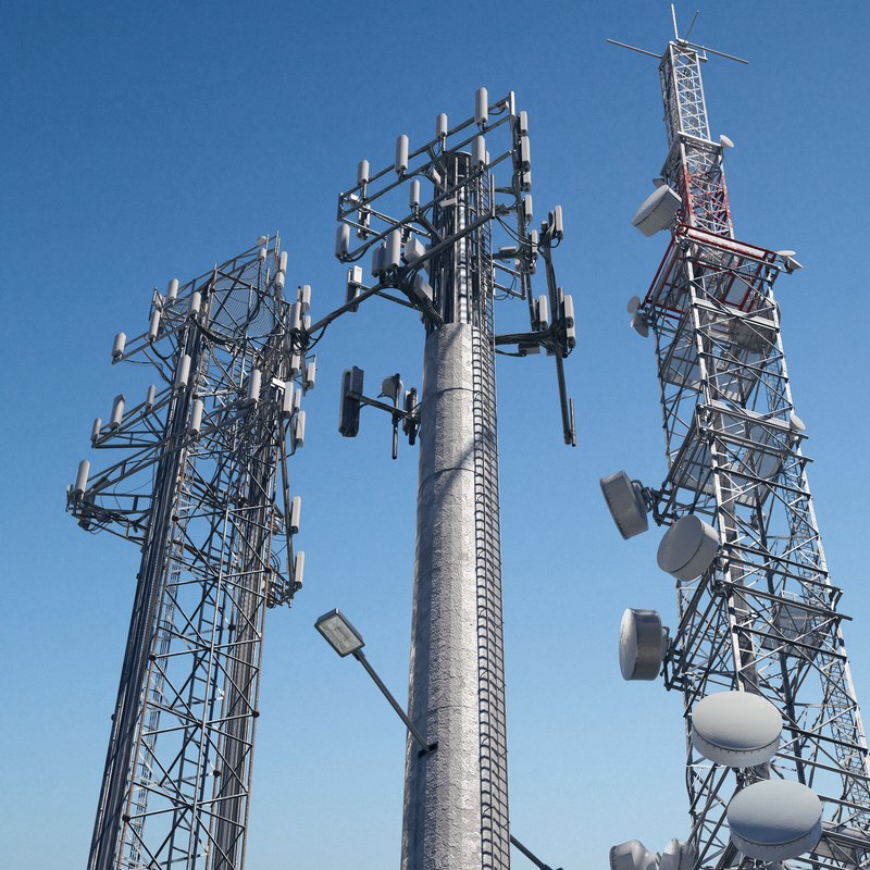 Telecommunication towers 3D model - TurboSquid 1386237