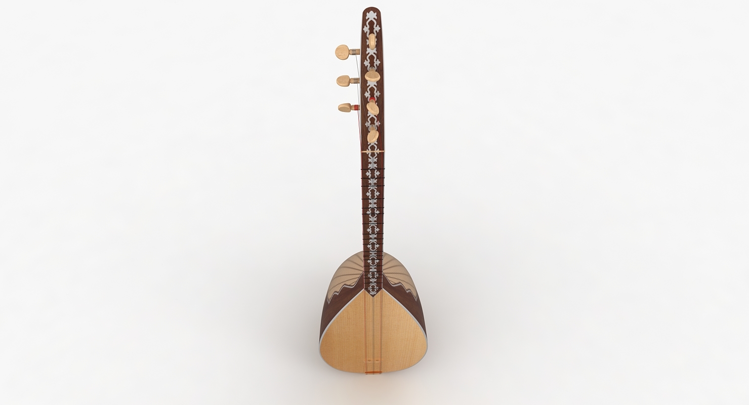 Baglama music instrument 3D model - TurboSquid 1386250