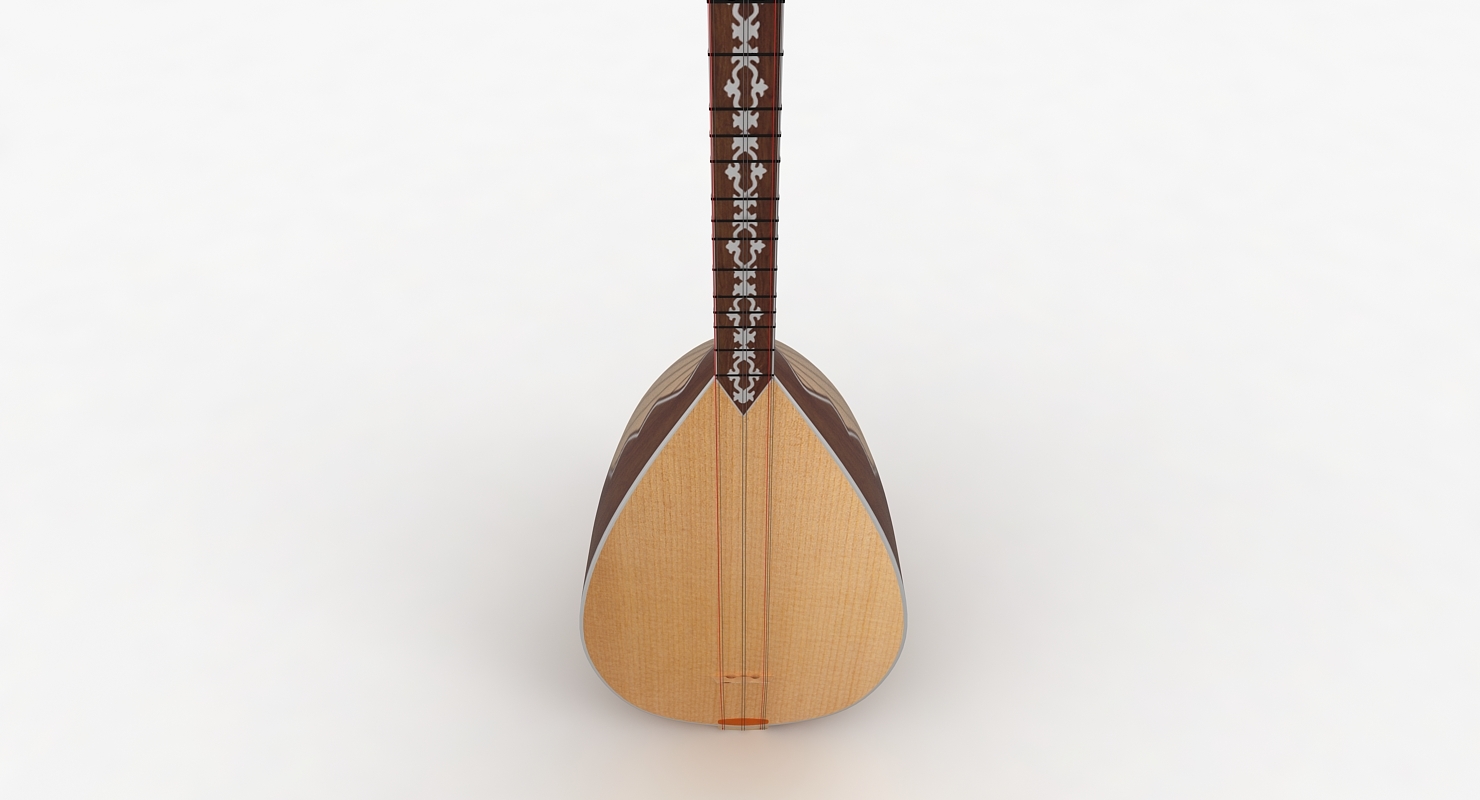 Baglama music instrument 3D model - TurboSquid 1386250