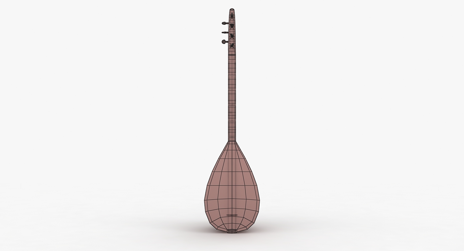 Baglama music instrument 3D model - TurboSquid 1386250