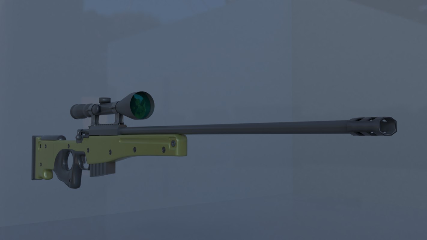 Accuracy international awm sniper rifle 3D model - TurboSquid 1386281