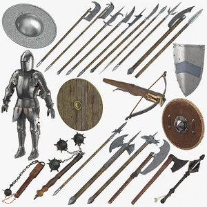 fantasy medieval weapons 3d model