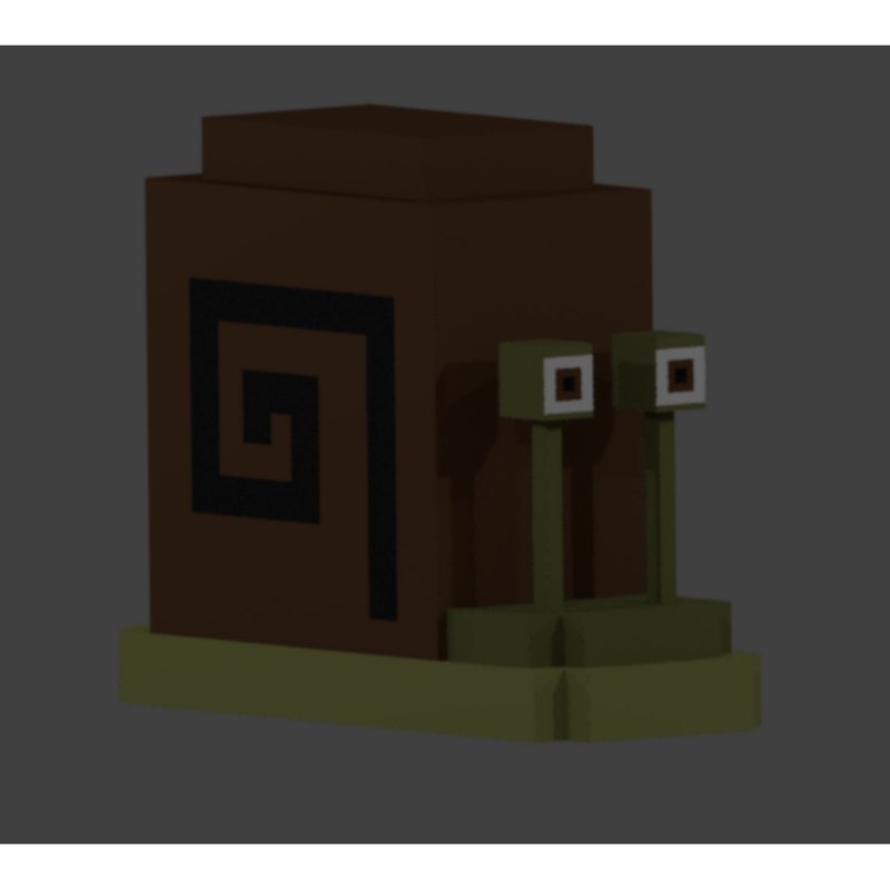 3D model snail voxel - TurboSquid 1386353