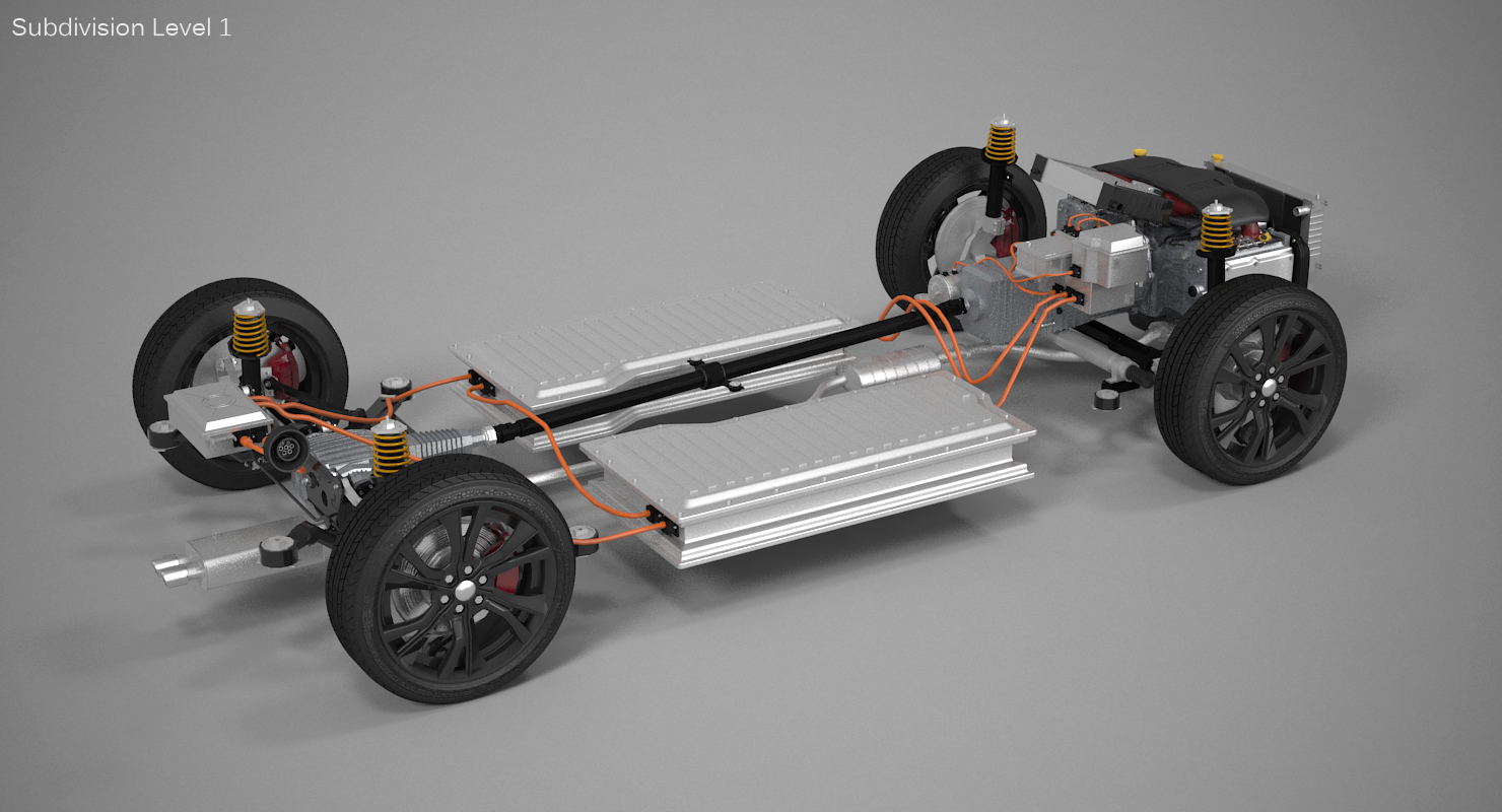 3D rwd hybrid chassis - TurboSquid 1386589
