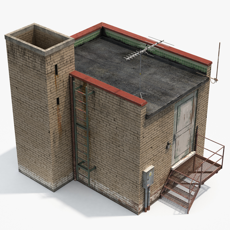 Roof buildings set 3D model - TurboSquid 1386705