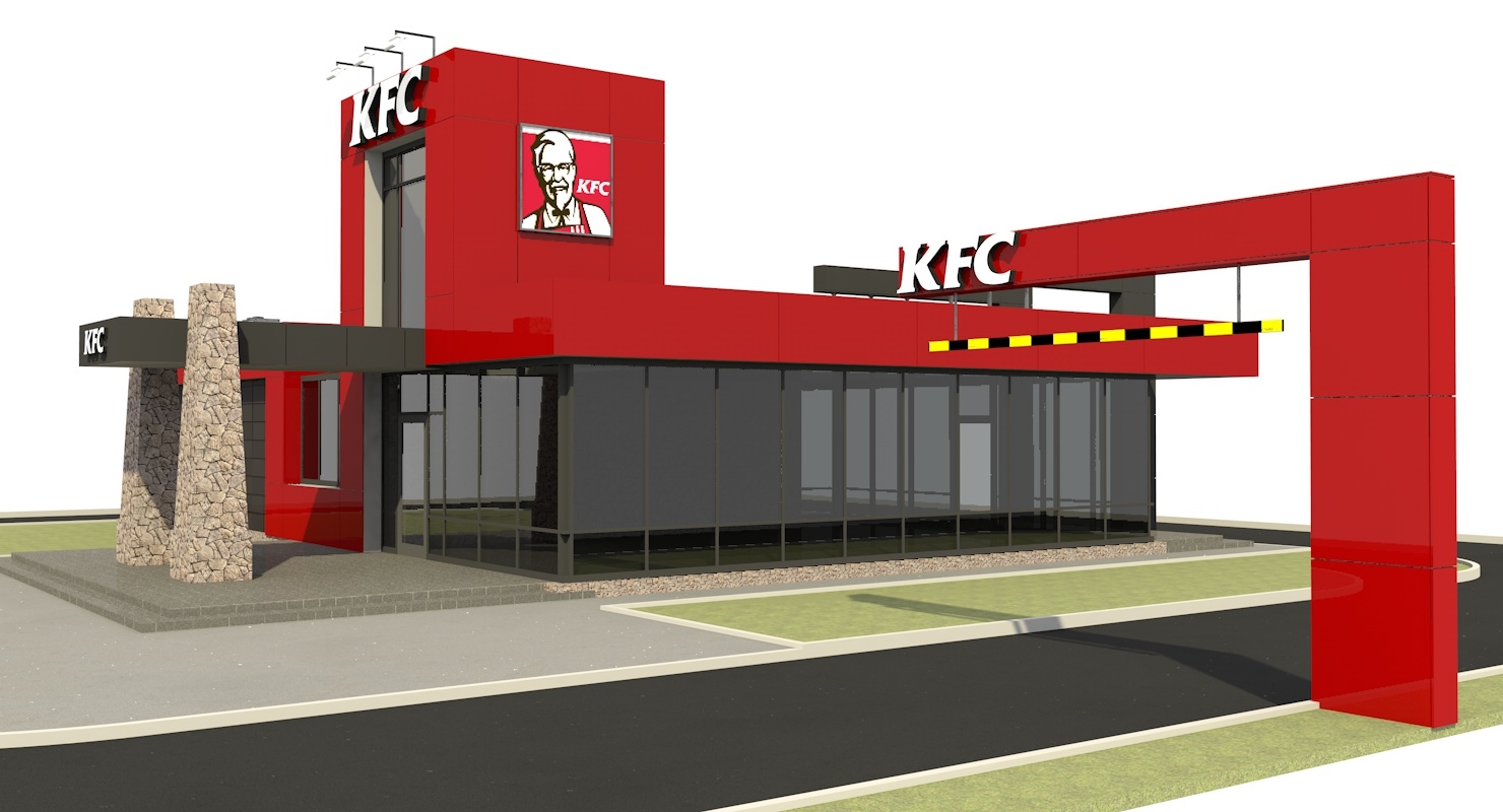 3D 5 kfc mcdonalds restaurants - TurboSquid 1386750