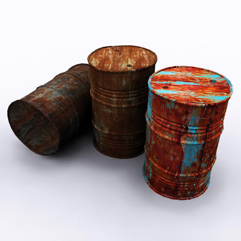 Rusty drums 3D model - TurboSquid 1386738