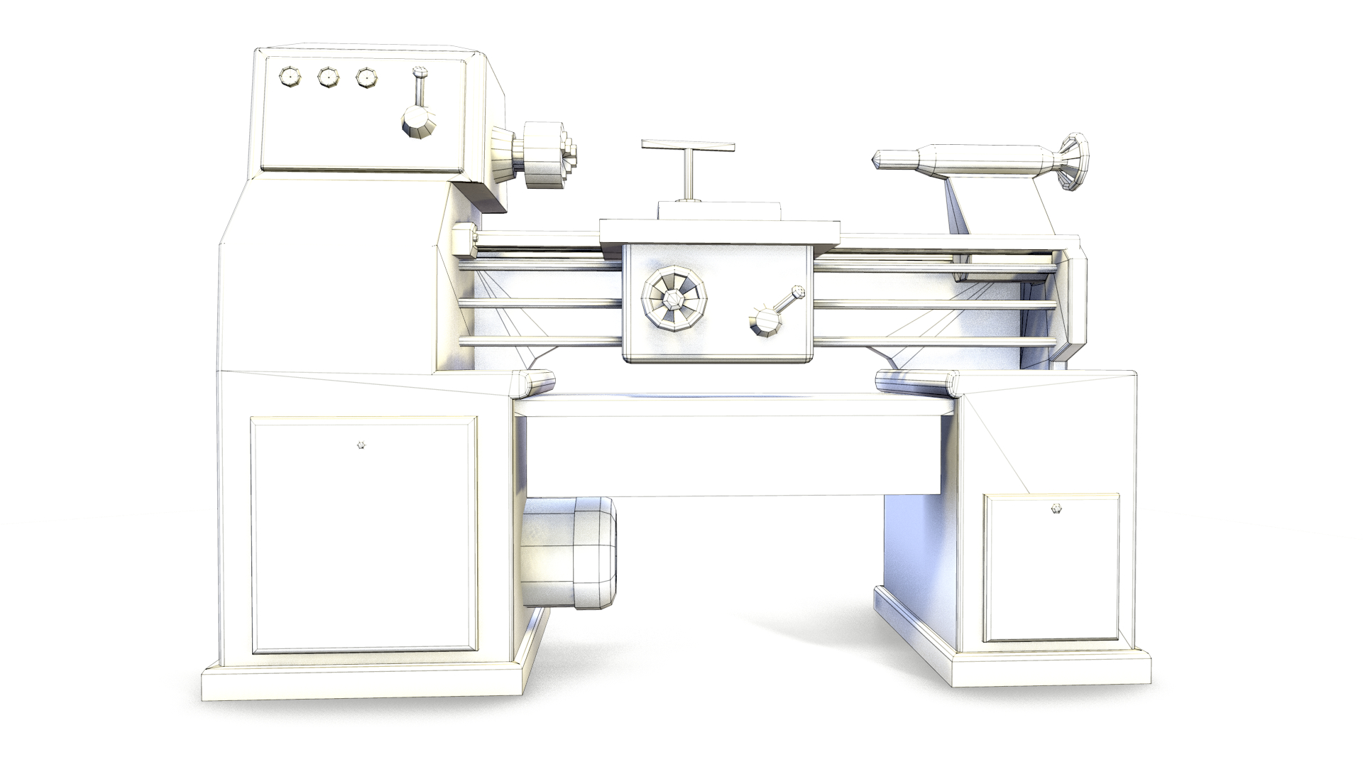 3D model lathe metalic - TurboSquid 1387058