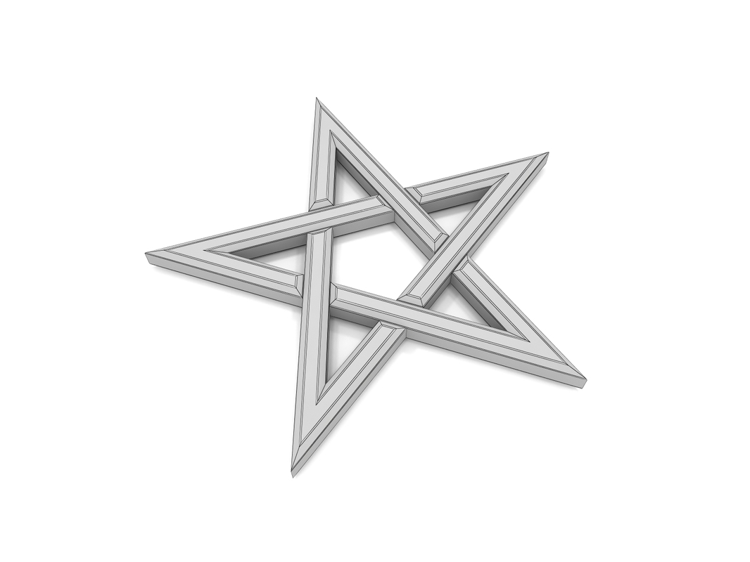 3D pentagram - TurboSquid 1387308
