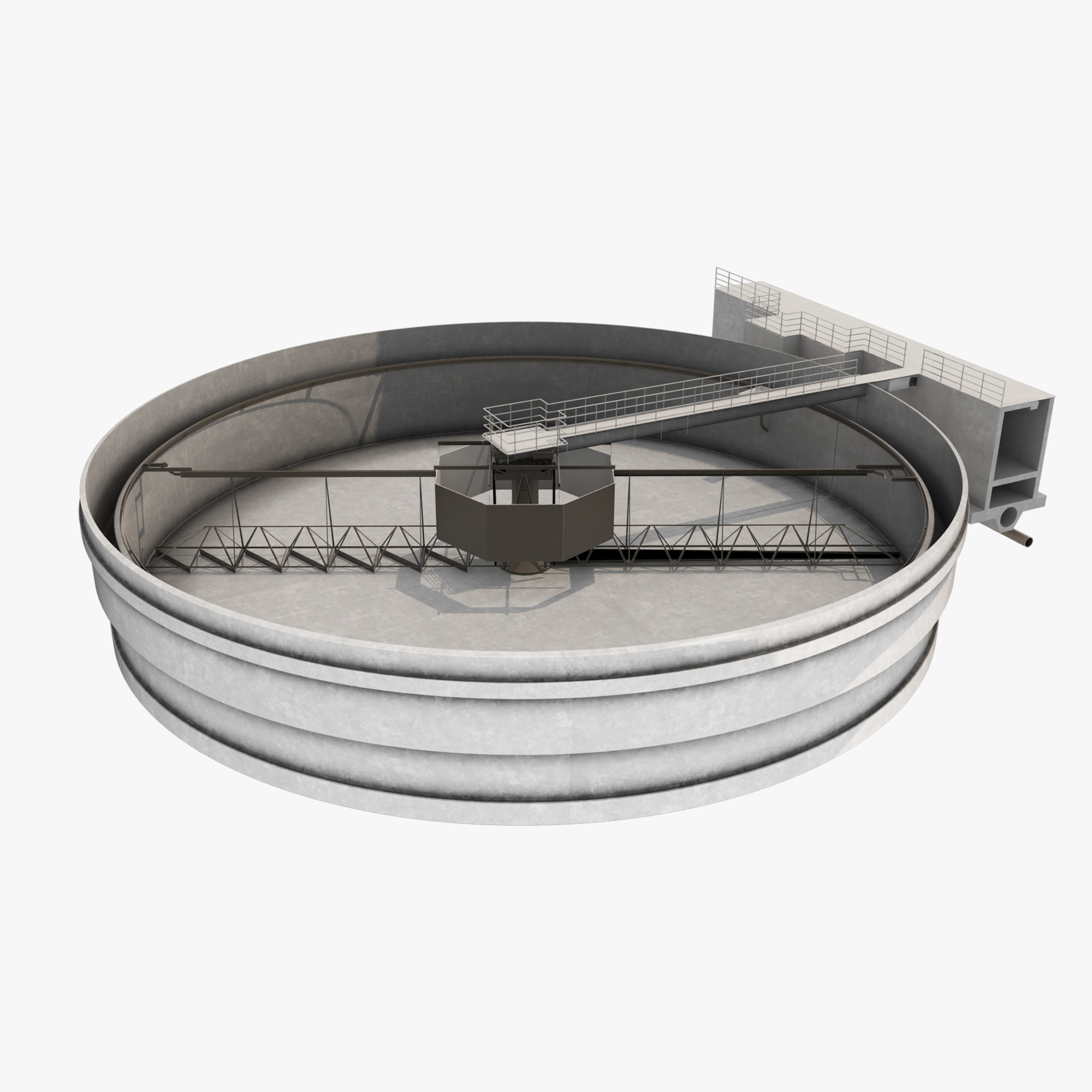 Water treatment clarifier 3D model - TurboSquid 1387453
