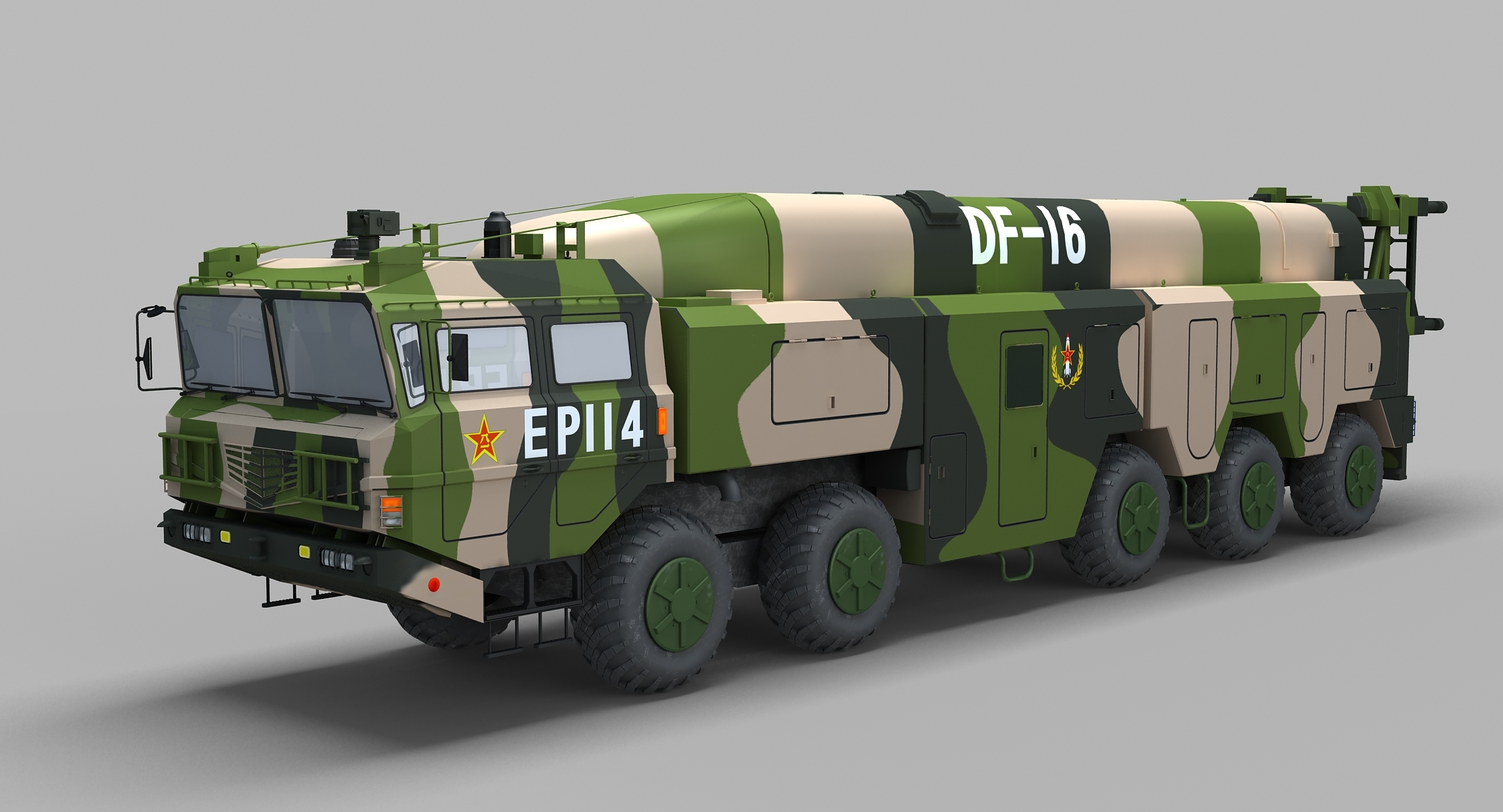 Chinese df-16 missile 3D model - TurboSquid 1387486