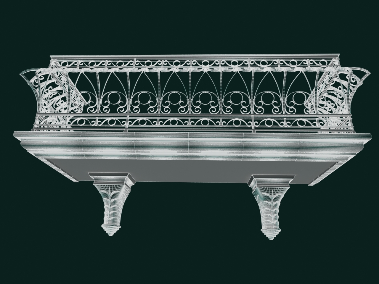 architectural balcony 3d model