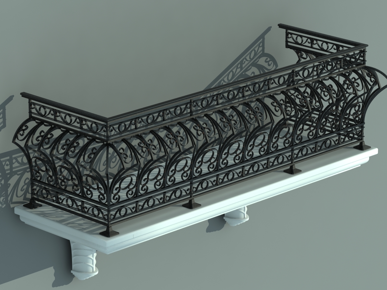 architectural balcony 3d model