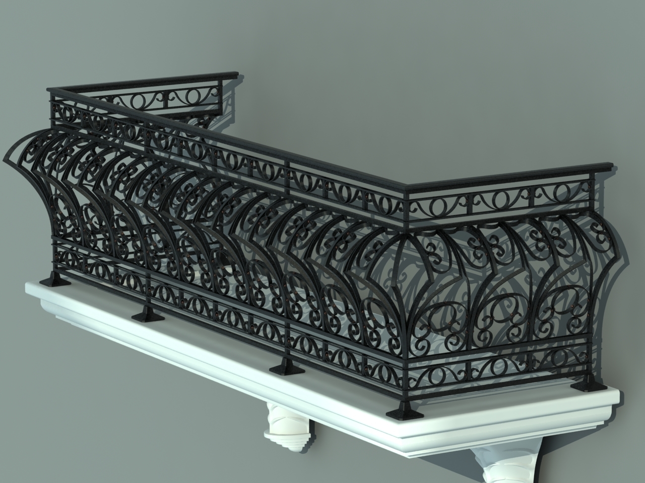 architectural balcony 3d model