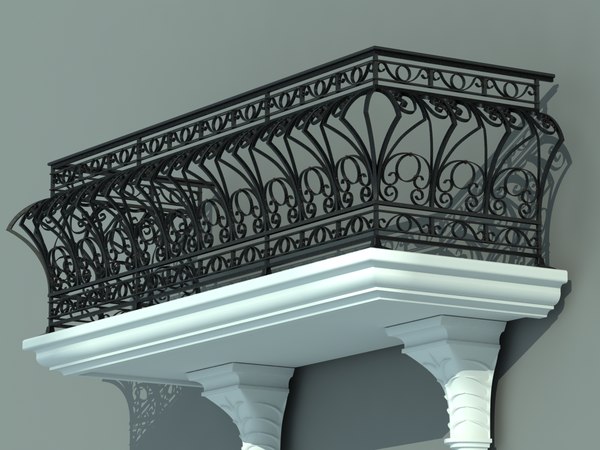 architectural balcony 3d model