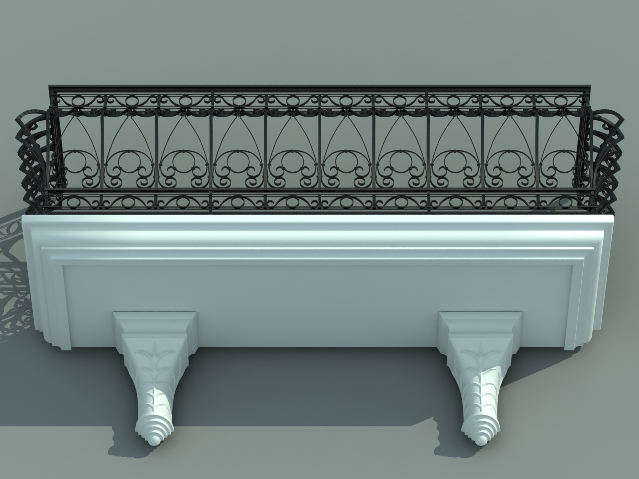 architectural balcony 3d model