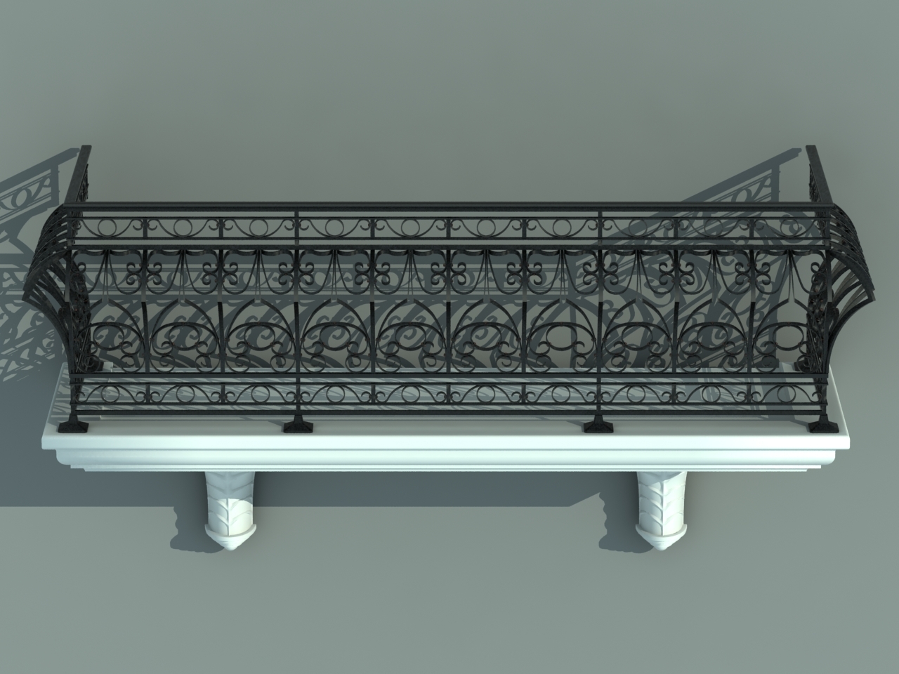 architectural balcony 3d model
