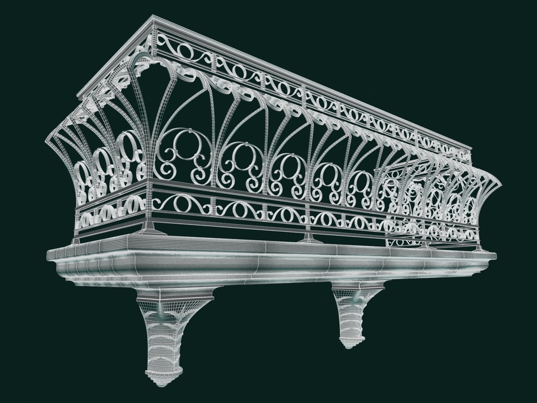 architectural balcony 3d model