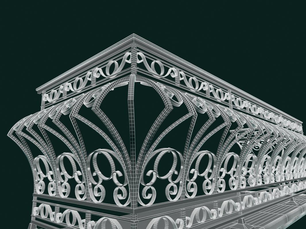 architectural balcony 3d model