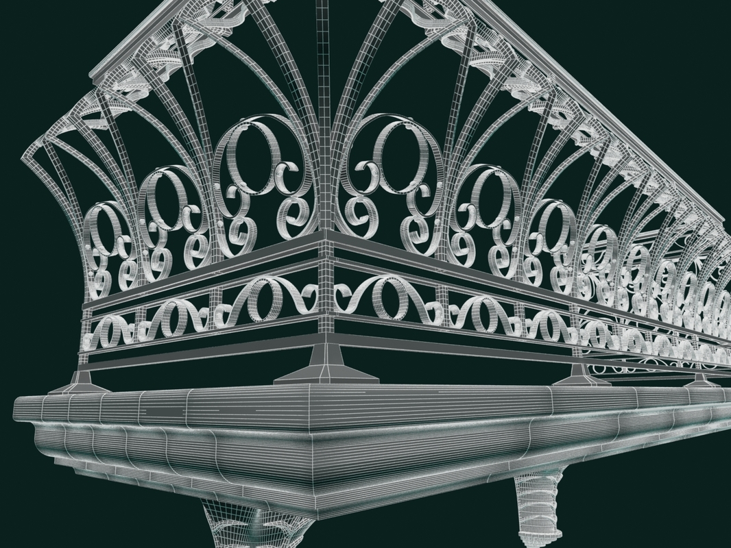 architectural balcony 3d model