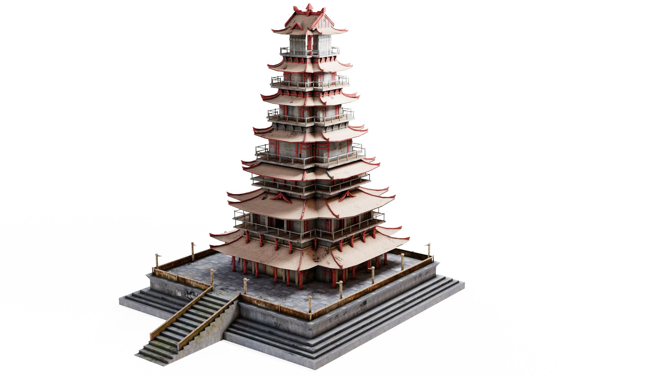 Ancient chinese pagoda tower 3D model - TurboSquid 1470409
