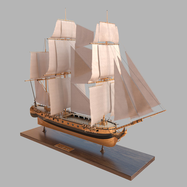 3d model schooner halcon