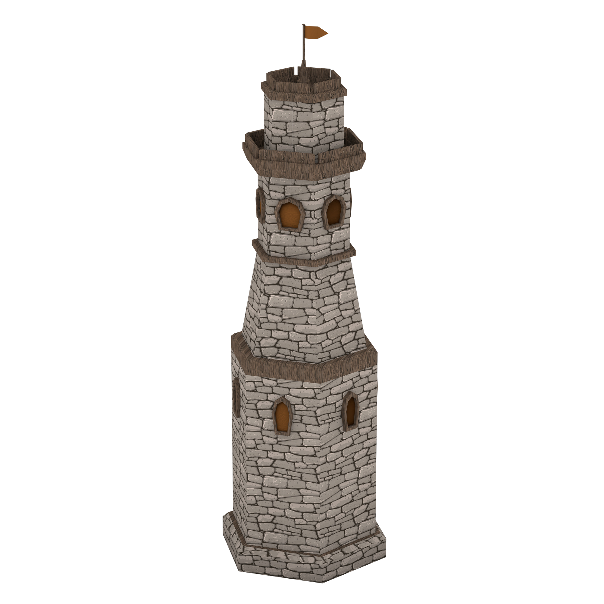 3D cartoon tower model - TurboSquid 1387716