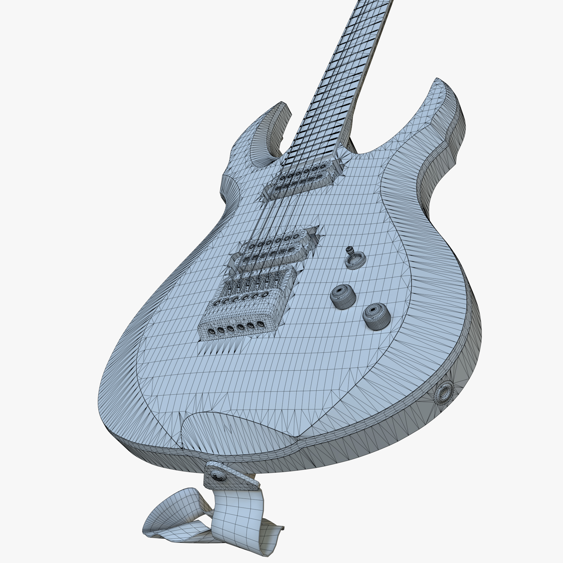 CAD Stratスタイルのエレキギター3Dモデル - TurboSquid 1387850
