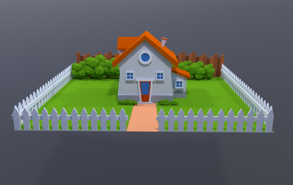 Casa Low Poly Modelo 3D - TurboSquid 1387983