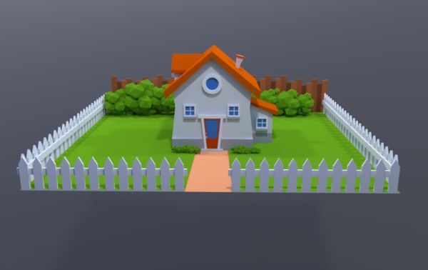 Casa Low Poly Modelo 3D - TurboSquid 1387983
