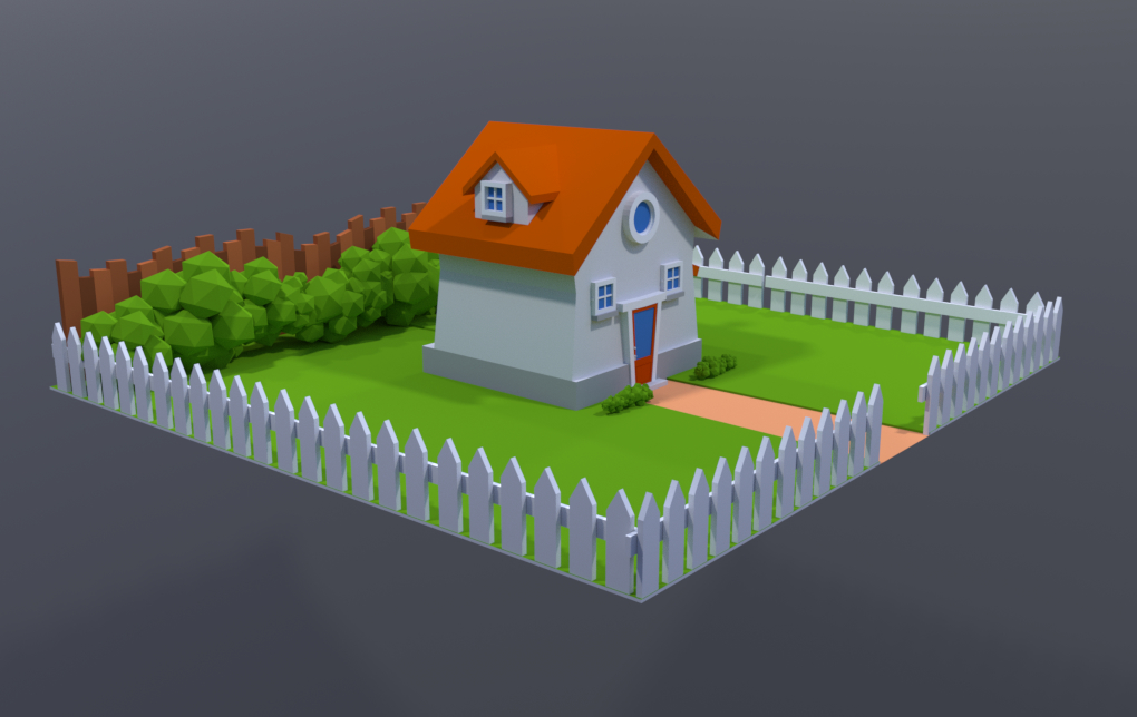 Casa Low Poly Modelo 3D - TurboSquid 1387983