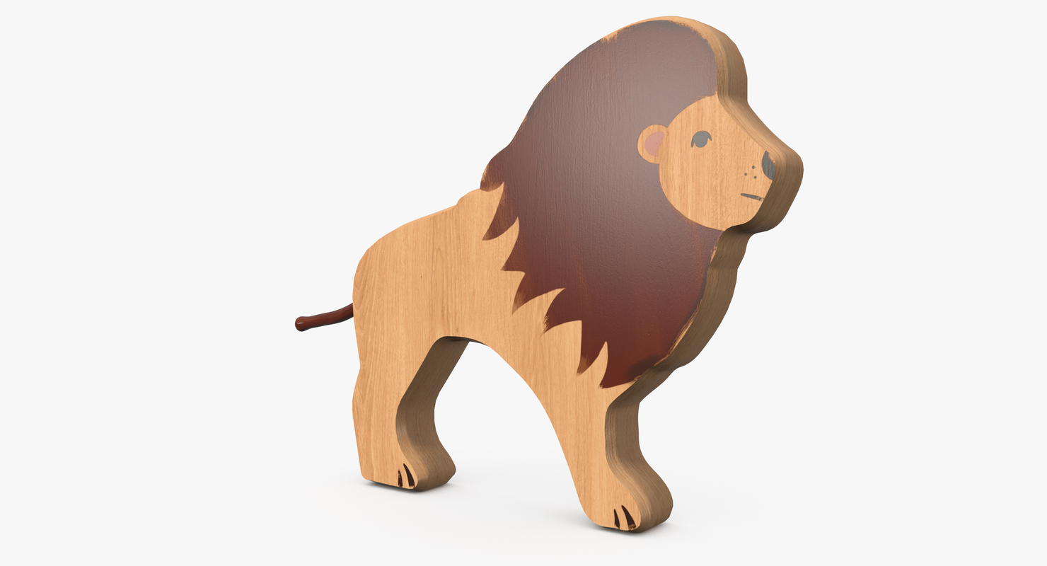 Wooden animals toy 3D model - TurboSquid 1390367