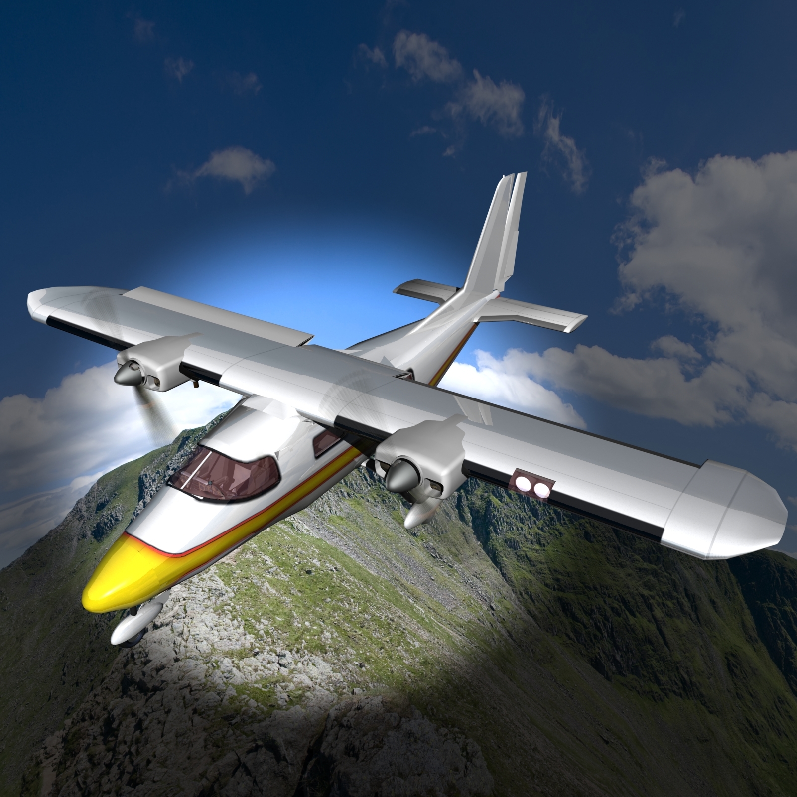 3D partenavia p68 commuter model - TurboSquid 1388467