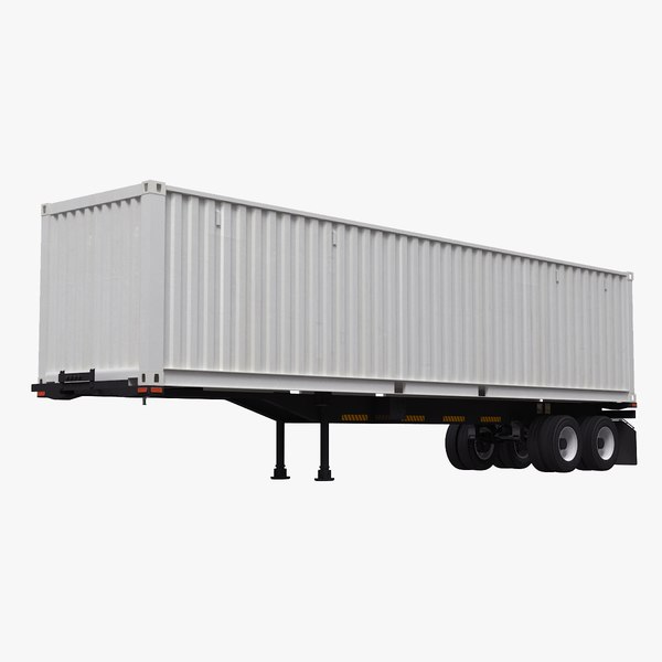 Generic container trailer 3D model - TurboSquid 1511407