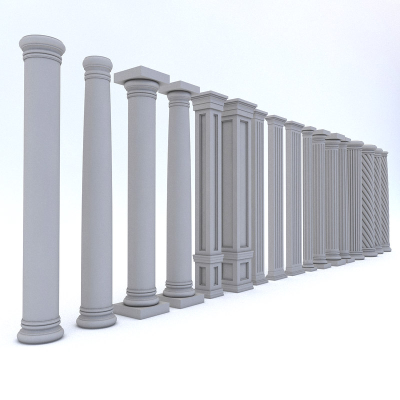 Classic column architectural 3D model - TurboSquid 1389176