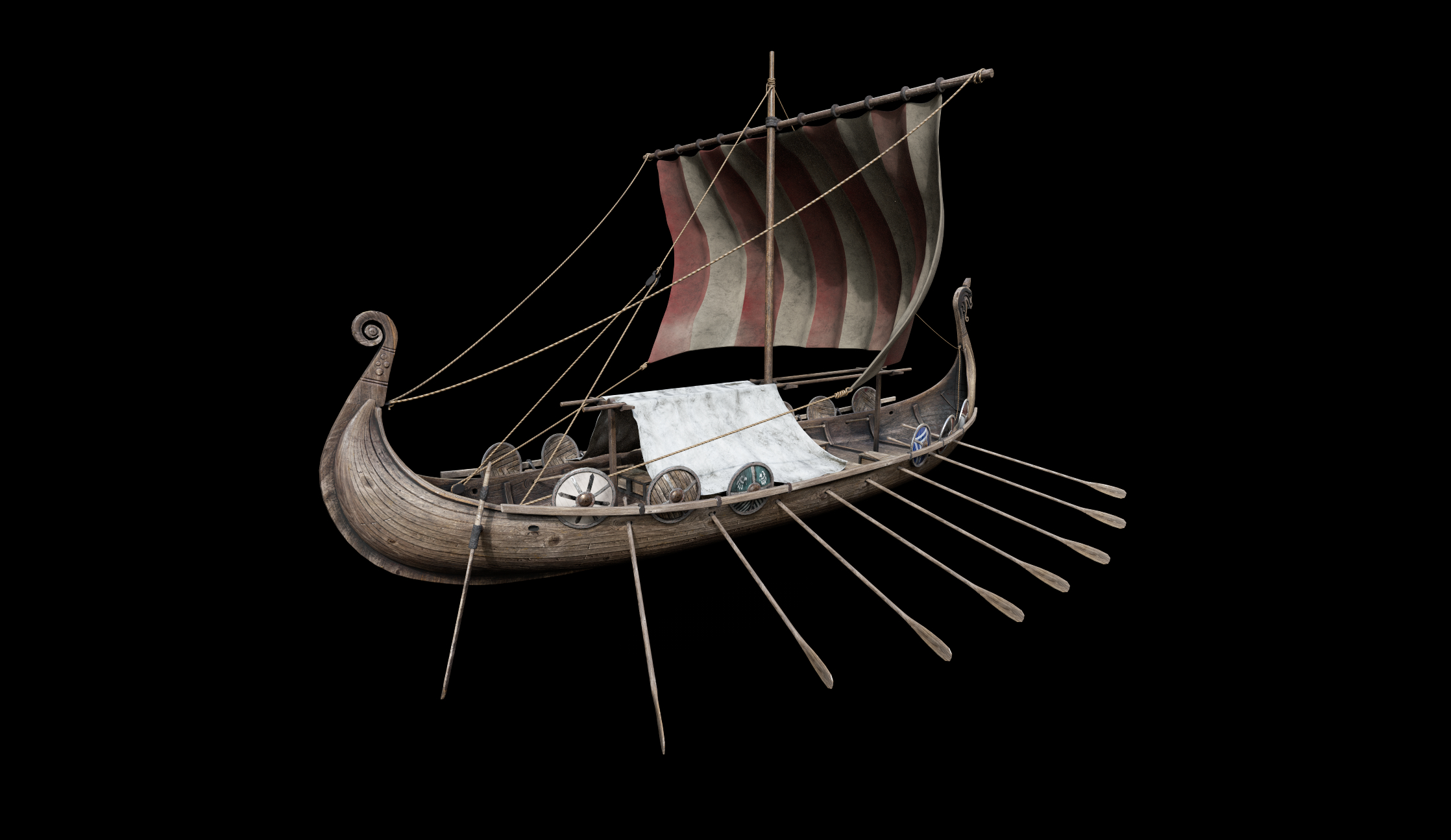 Statek Wikingów Drakkar Model 3D - TurboSquid 1389198