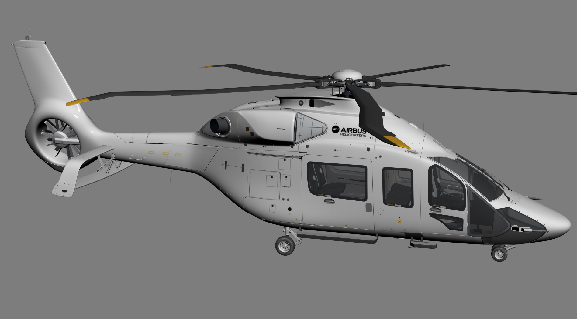 modèle 3D de Airbus Helicopter H160 - Eurocopter EC 160 avec cockpit et ...