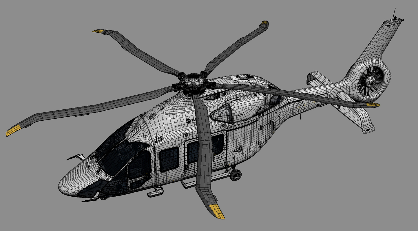 modèle 3D de Airbus Helicopter H160 - Eurocopter EC 160 avec cockpit et ...