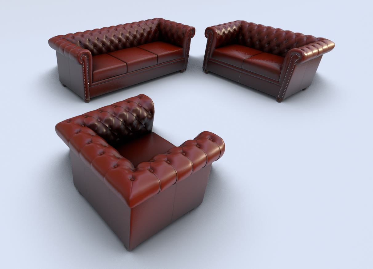 Set leather 3D model - TurboSquid 1389283