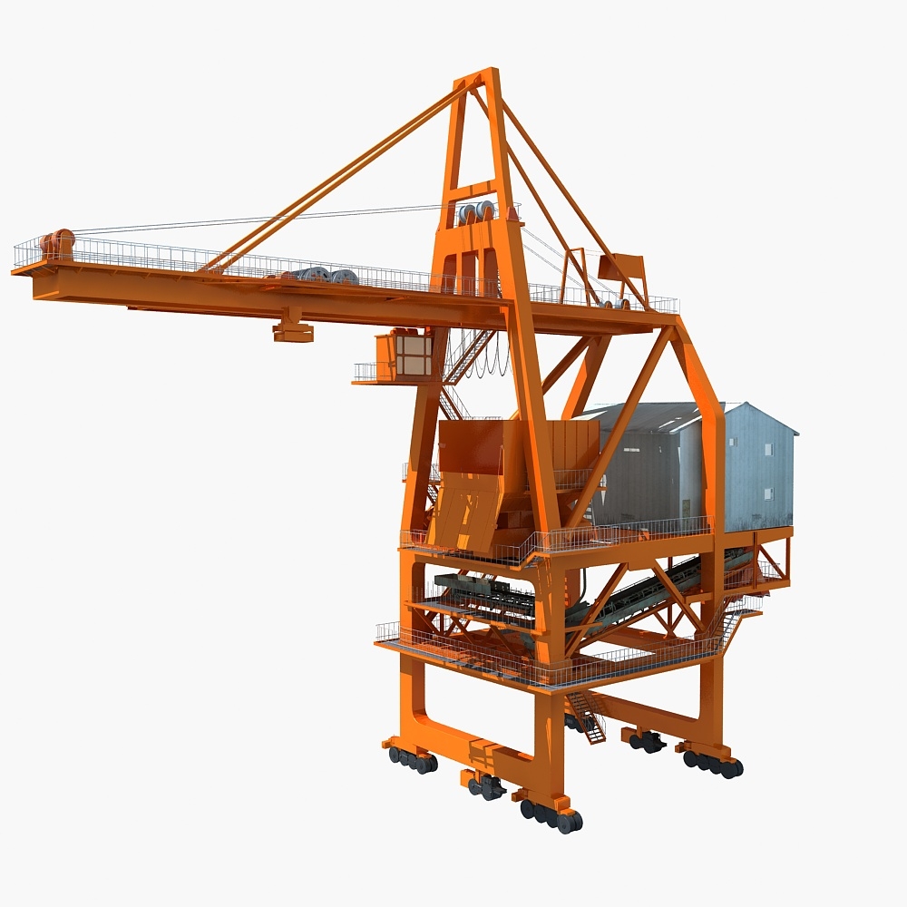 Ship unloader crane 3D model - TurboSquid 1389247