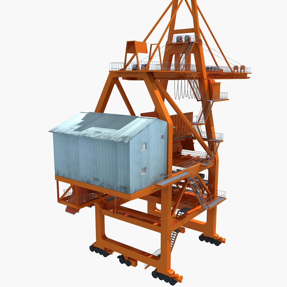 Ship unloader crane 3D model - TurboSquid 1389247