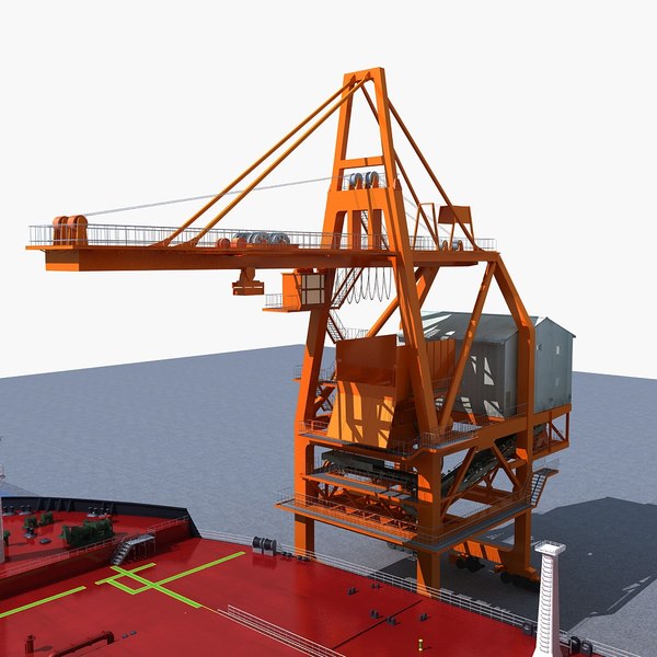 3D ship unloader crane bulk carrier model - TurboSquid 1389317
